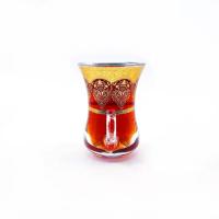 China Transparent Turkish Style Tea Cups 105ml Arabic Tea And Coffee Sets for sale