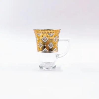 China Set of 6Pcs 88ml Volume Glass Tea Cups Premium Turkish Tea Set  Perfect for Serving Small Portions of Beverages in Food Service Industry and Hospitality Venues for sale