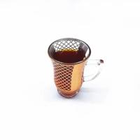 China Lead Free Crystal Decorative Glass Cups Drinkware Turkish Tea Sets 105ml for sale