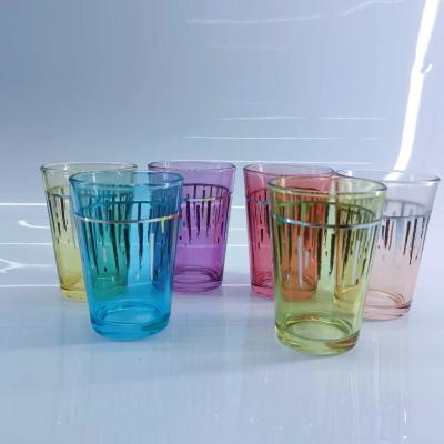 China Charming 6PCS Sets Traditional Color Arabic Tea Cups In Round Shape for sale