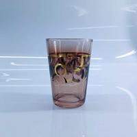 China Authentic Morocco Beer Cup Set 120ml Traditional Clear Glass Tea Cup Arabic / Dallah Set for sale