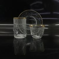 China 6 Tea Cup Rain Lines Design Set Each Cups  Mouth Diameter 48mm Idea for family use, afternoon tea parties, or gatherings for sale