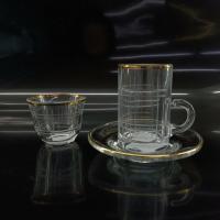 China Transparent Decorative Glass Cups 18 Piece Lead Free Glass Cups Sets for sale
