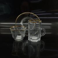 China Transparent Decorative Glass Cups 18 Piece Lead Free Glass Cups Sets for sale