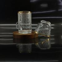 China Premium Arabic Tea And Coffee Sets 18pcs Transparent Glass Decorative Cups for sale