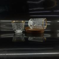 China Premium Arabic Tea And Coffee Sets 18pcs Transparent Glass Decorative Cups for sale