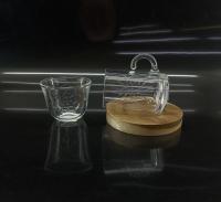 China Lead Free Crystal Glass Collection Hand Painted 18pcs Glass Cup Tea Set for sale