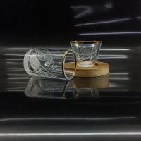 China Cafes / Offices Decorative Glass Cups  Transparent 18PCS Glass Tea Cups Set for sale