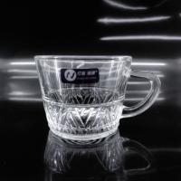 China Set of 6Pcs Modern Glass Tea Cup Shatter resistant Durable Designed for Comfortable Drinking Experience and Easy Cleaning for sale