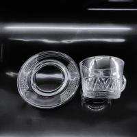 China Transparent Decorative Glass Tea Sets Packageincludes 6 Glass Cups& 6 Saucers Ideal for Serving Tea in Restaurants Hotels and Cafes for sale