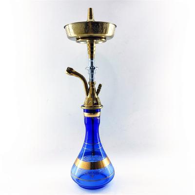 China Modern Zinc Alloy Hookah Glass Bottle With Beautiful Golden Pattern for sale