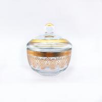 China 230g Small Candy Bowls , Decorative Clear Glass Candy Bowl With Lid for sale