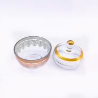 China 230g Small Candy Bowls , Decorative Clear Glass Candy Bowl With Lid for sale