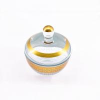 China Customized Glass Candy Bowls 230g Crystal Candy Bowl With Lid for sale