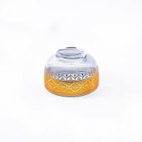 China Home Decorative Glass Candy Bowls Small 10.7cm Height Round Glass Sweet Bowl With Lid for sale