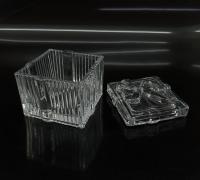 China Small Clear Square Glass Bowls , Candy Glass Bowls For Candy Presentation for sale