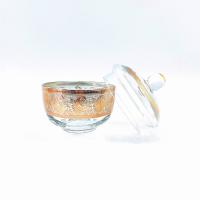 China Modern Sugar Bowl Crystal Glass Heat Resistant Small Clear Sugar Bowl for sale