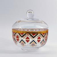China 300ml Small Clear Glass Sugar Bowl With Lid Contemporary Shape for sale