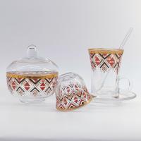 China 300ml Small Clear Glass Sugar Bowl With Lid Contemporary Shape for sale