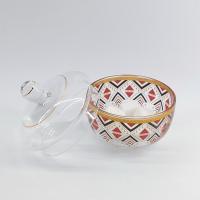 China 300ml Small Clear Glass Sugar Bowl With Lid Contemporary Shape for sale
