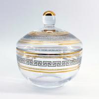 China 230g Clear Glass Sugar Bowl Pot 250ml Capacity For Food Storage Luxry Design for sale