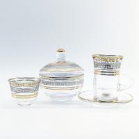 China 230g Clear Glass Sugar Bowl Pot 250ml Capacity For Food Storage Luxry Design for sale