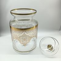 China Medium Contemporary Glass Sugar Bowls 1600ml Capacity For Kitchen for sale