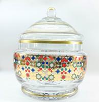 China Tableware Crystal Glass Sugar Bowls 1650ml Capacity For Food Storage for sale