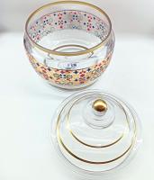 China Tableware Crystal Glass Sugar Bowls 1650ml Capacity For Food Storage for sale