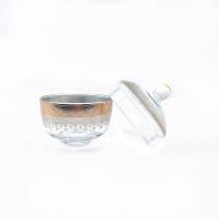 China Crystal Glass Handmade Sugar Bowl 230g Weight Modern Sugar Bowls for sale