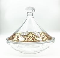 China Clear Glass Sugar Bowls Classic Pointed Top Sugar Pot 350g for sale