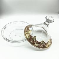 China Clear Glass Sugar Bowls Classic Pointed Top Sugar Pot 350g for sale