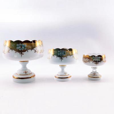 China Handmade Bohemian Glass Bowls , Unique Decorative Glass Serving Bowls OEM ODM for sale