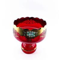 China Handmade Bohemian Glass Bowls , Unique Decorative Glass Serving Bowls OEM ODM for sale