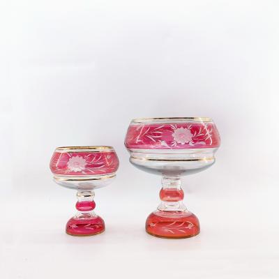 China Large Modern Glass Fruit Bowl Elegant Luster Design Smooth Surface for sale