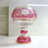China Large Modern Glass Fruit Bowl Elegant Luster Design Smooth Surface for sale