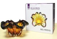 China Handmade Glass Fruit Bowls Smooth Surface Transparent Glass Bowl Lightweight for sale
