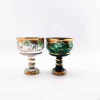 China Large Glass Fruit Tableware Lightweight Eye Catching Pattern Handmade Glass Bowls for sale