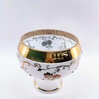 China Modern Large Glass Fruit Bowls With Piled Flower Pattern for sale