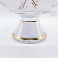 China Modern Large Glass Fruit Bowls With Piled Flower Pattern for sale