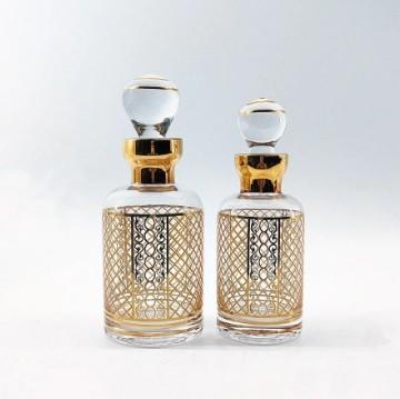 China Portable Arabic 200ml 300ml Perfume Glass Bottle , Handmade Luxurious Middle Eastern Perfume Bottles for sale