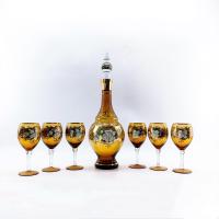 China Kitchen Water Jug And Glass Set Amber 2.2L Capacity No Freezer Safe For Home / Office for sale