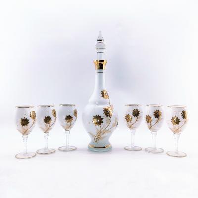 China Durable Glass Water Pitcher And Glass Set , Glass Jug And Tumbler Set With Handle for sale