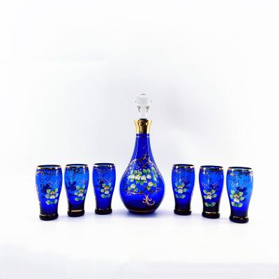 China Stylish Glass Jug Set crafted with glass includes one jug and six tumblers perfect for juice and water for sale