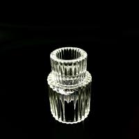 China Detachable Glass Candle Holders , Transparent Glass Candlestick Holder for sale