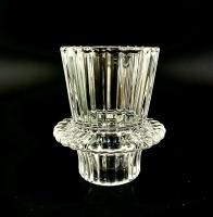 China Easy Clean Clear Glass Candle Holders For Elegant Home Decor for sale