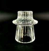 China Easy Clean Clear Glass Candle Holders For Elegant Home Decor for sale