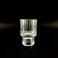China 6 Piece Home Glass Candle Holders , Cylinder Clear Votive Candle Holders for sale