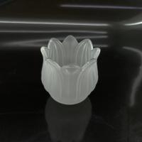 China 6 Piece Home Glass Lotus Candle Holder , Cylinder Glass Votive Candle Holders for sale