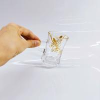 China Heat Resistant Glass Tea Cups with Classic Style and Subtle Texture for Better Grip Suitable for Tea Parties and Daily for sale